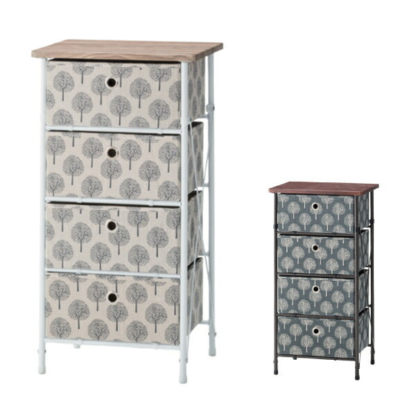 ファブリックチェスト 4段 幅40cm 収納 スチールフレーム ファブリック ファブリックチェスト 北欧 おしゃれ(代引不可) – ハコモノヤ。